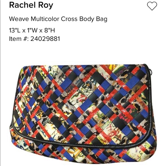 RACHEL Rachel Roy | Bags | Rachel Roy Multicolor Cross Body Weave Bag ...